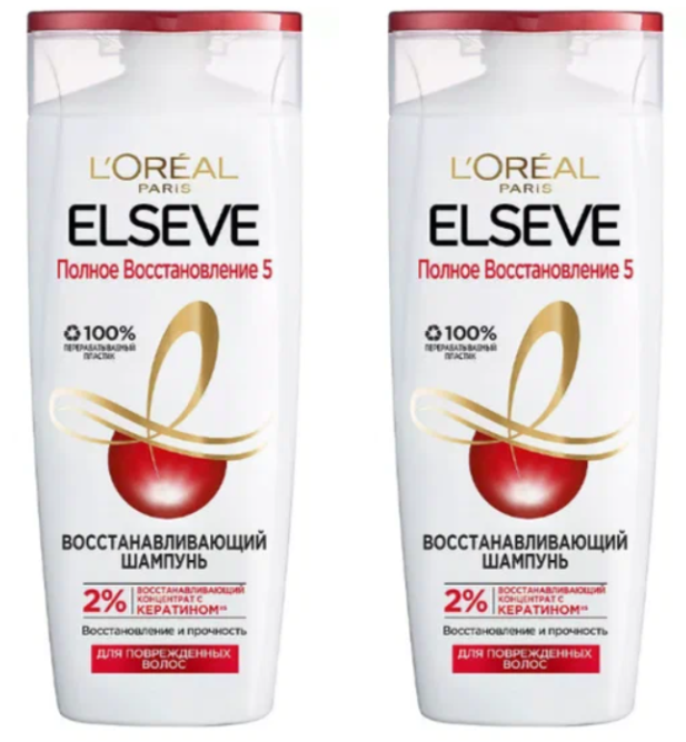 Шампунь L'Oreal Elseve Полное Восстановление 5, 400 мл, 2 шт
