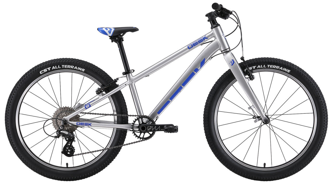 Детский велосипед Stark Geek 24 (2024) 24 Серебристо-синий (135-145 см)
