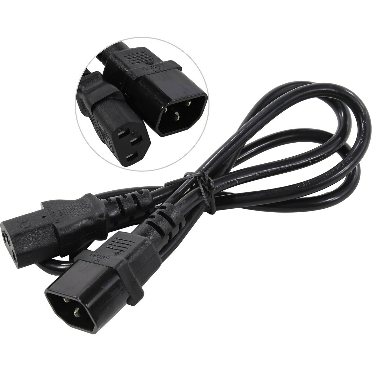 ExeGate EC-1P Кабель IEC-320-C13 - IEC-320-C14 1м