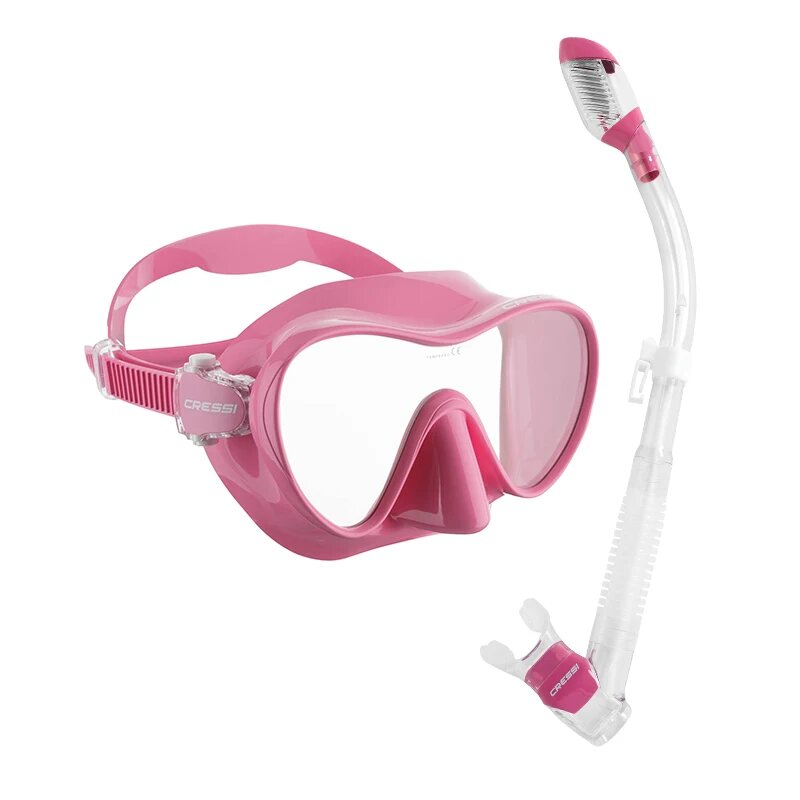 CRESSI F1+DRY Snorkeling set для взрослых Розовый, Pink
