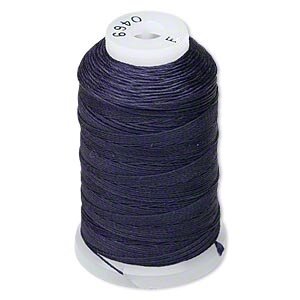 Нить шелковая, толщина F, темно-синяя, 10 метров