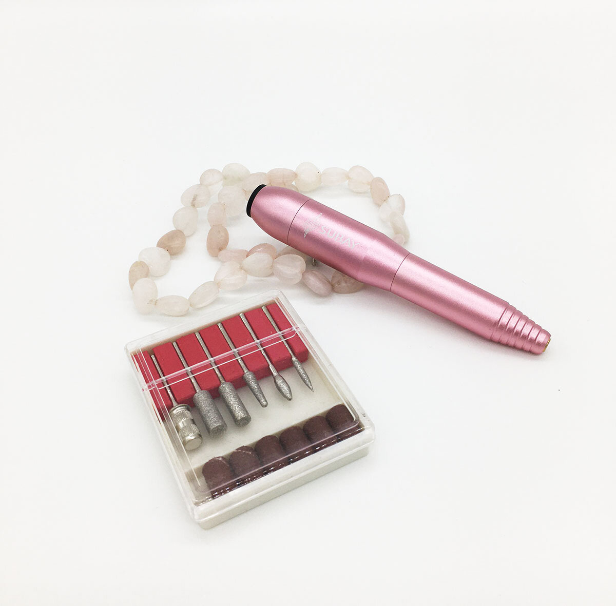 Аппарат для маникюра портативный алюминиевый Subay rose