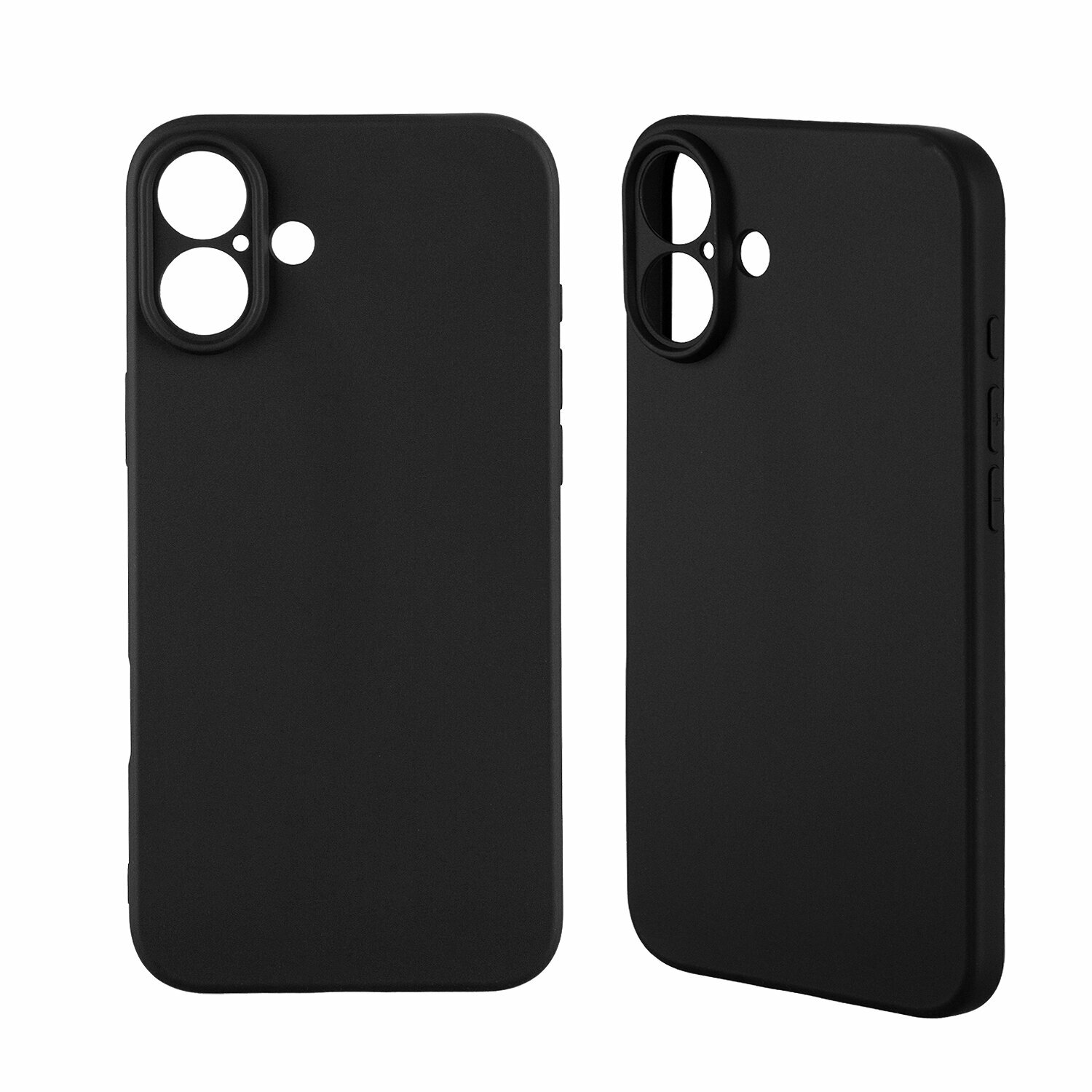 Чехол для Apple iPhone 16 Plus с защитой камеры и покрытием Soft Touch, из термополиуретана, черный