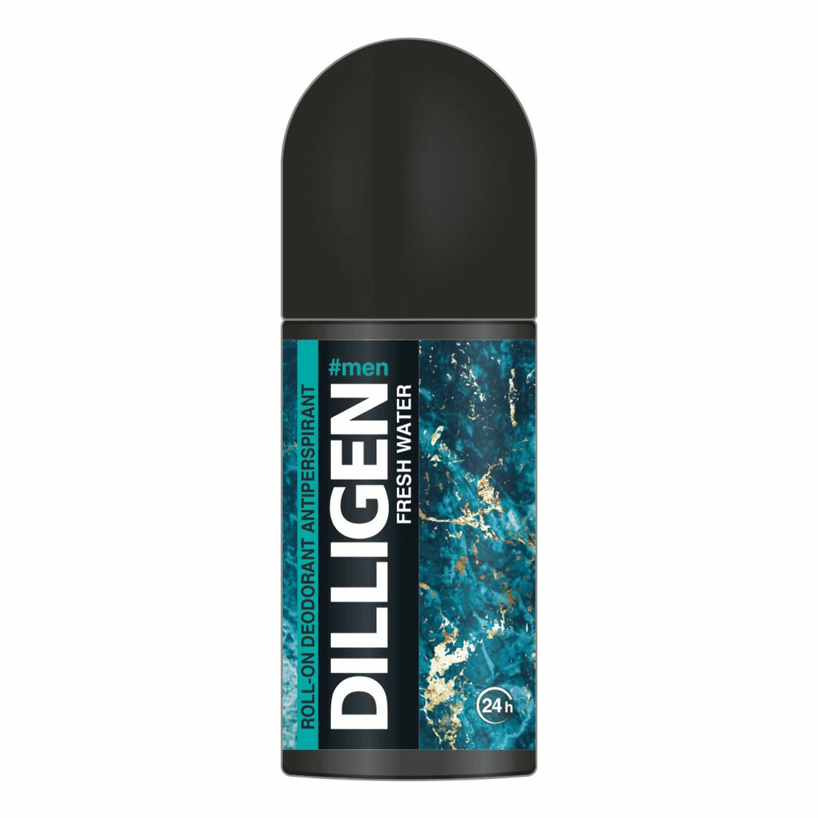 DILLIGEN Дезодорант роликовый Fresh Water, мужской, 50 мл, 24 шт в коробке