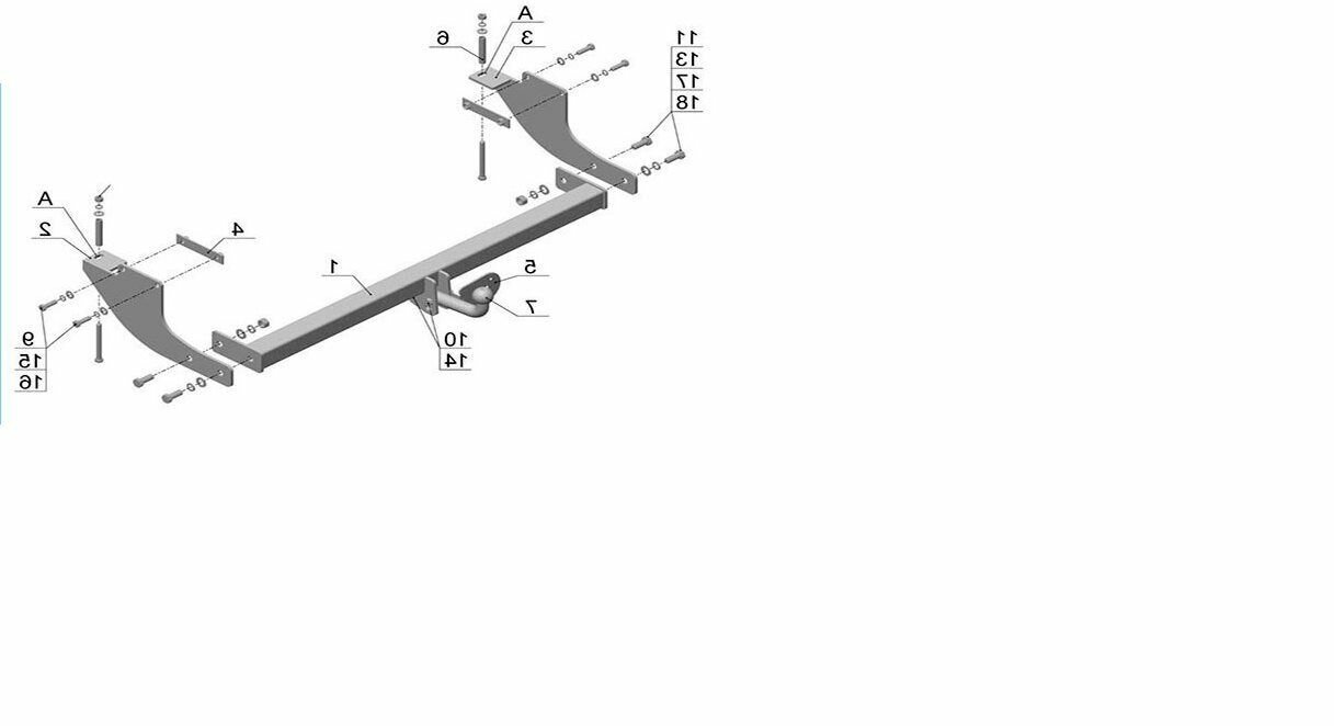 Фаркоп для Great Wall Safe Suv (2004-) (без электрики) (паспорт и сертификат) AvtoS. GW07