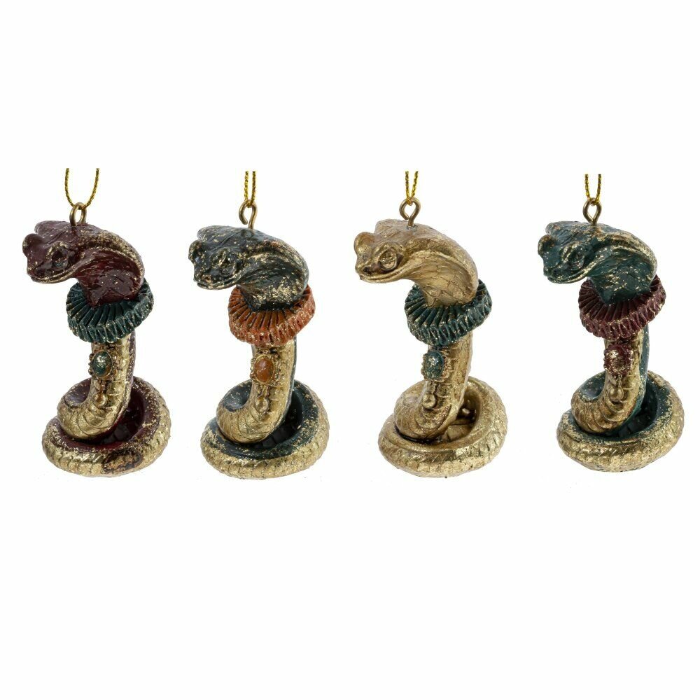 Фигурка декоративная подвесная "Змея", 4х4х8 см, 4 вида, 1 штука