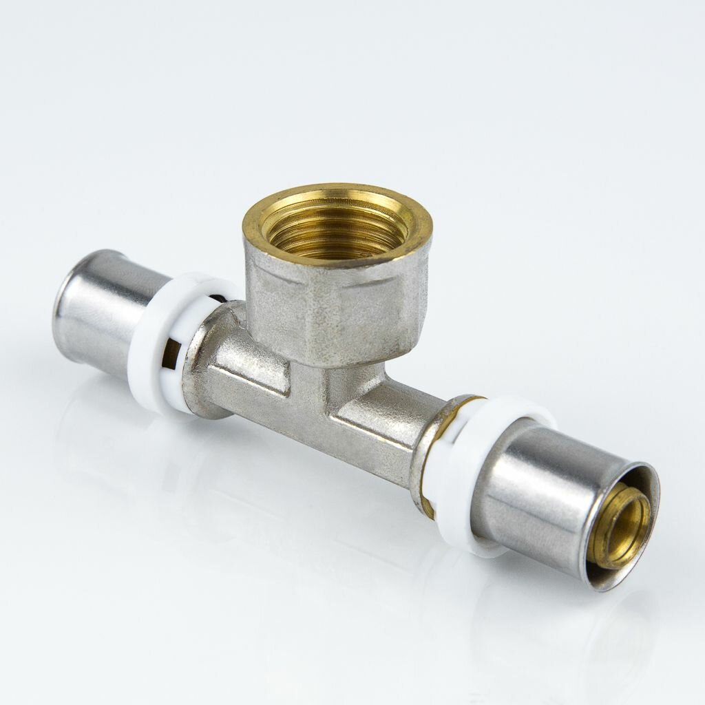 Тройник МП латунь никель пресс Дн 20х1/2"х20 ВР ГОСТ 32415-2013 8011 Aquasfera 8011-02