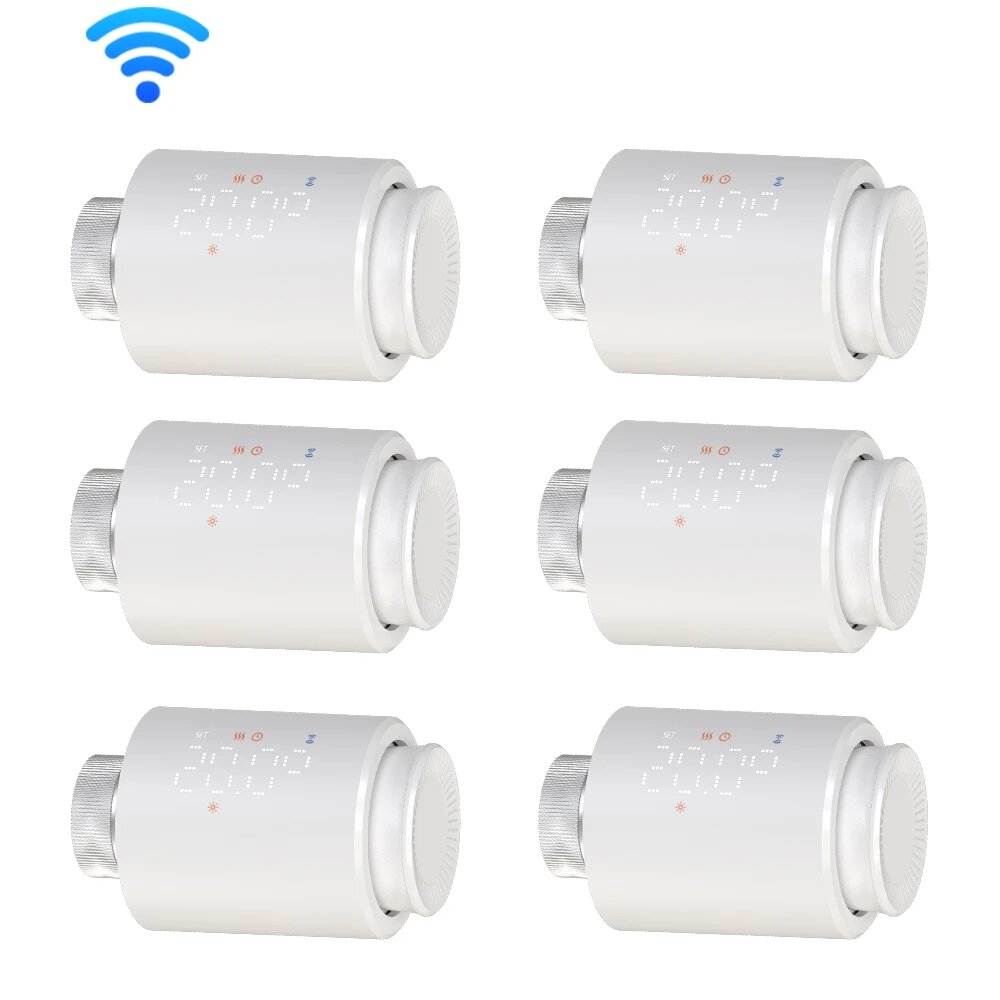 EZAIOT Умный термостатический клапан ZigBee, 6шт, WiFi