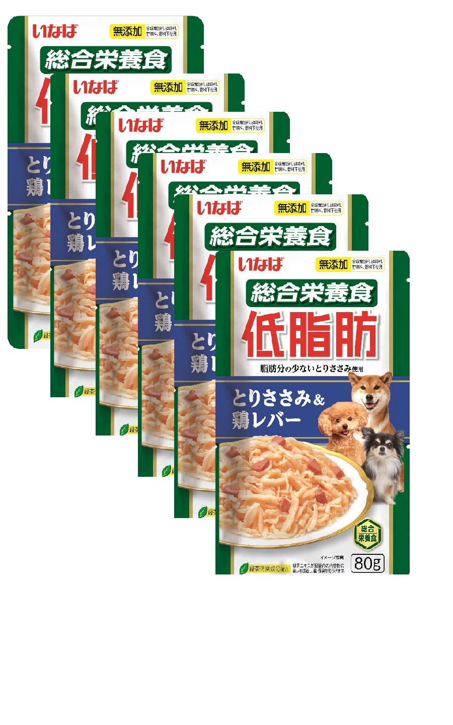 Inaba Teishibo Влажный корм для собак Куриное филе с куриной печенью в желе 80г (6 штук)