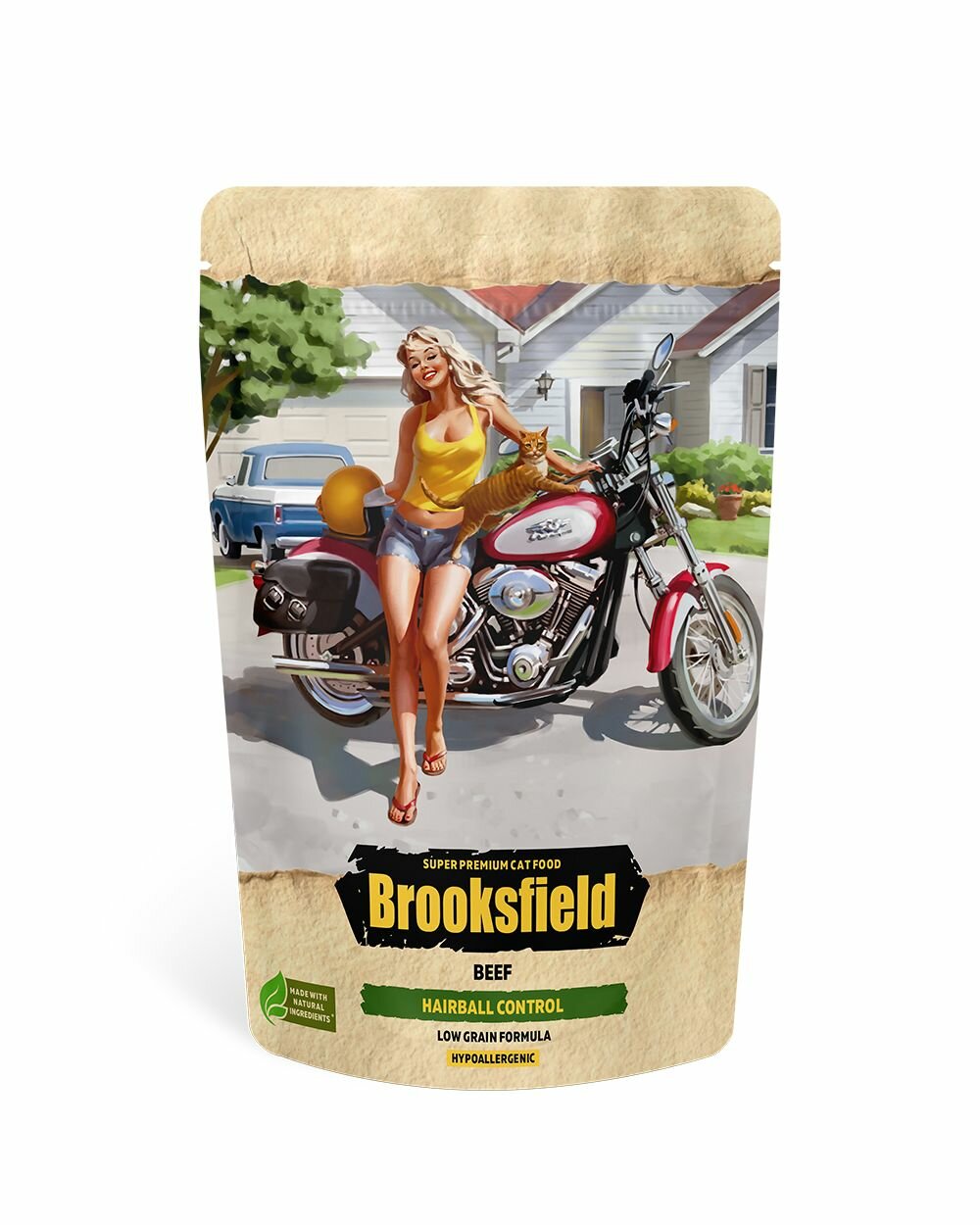 Корм для кошек сухой, против комочков шерсти BROOKSFIELD HAIRBALL (Бруксфилд) Говядина, 400 г