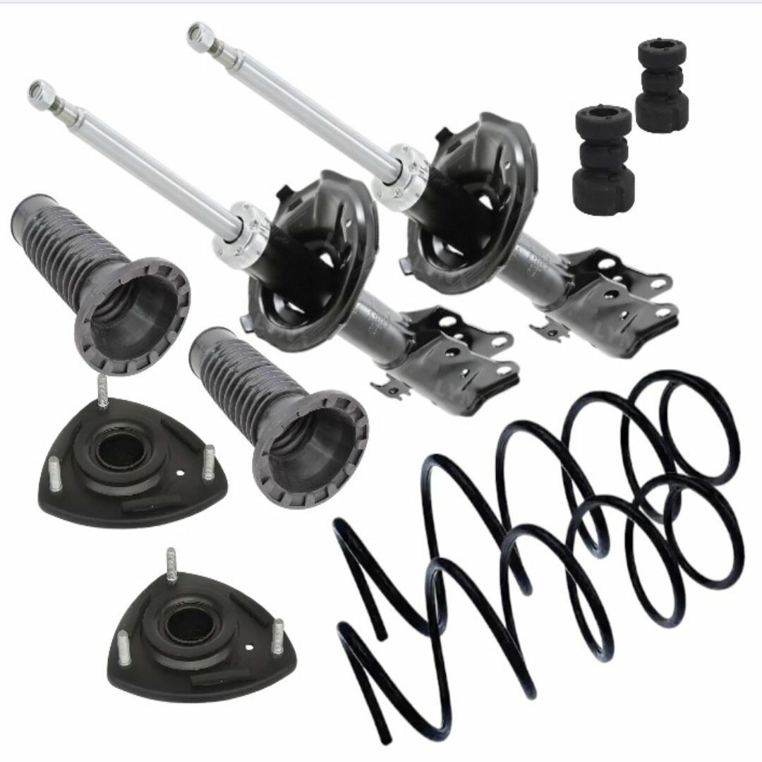 Комплект передней подвески пружины + амортизаторы + опоры на все Geely MK / MK Cross