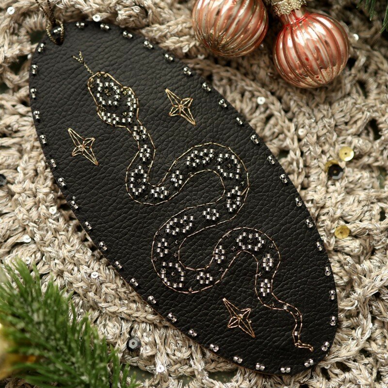 Набор для вышивания Neocraft #НК-14d Подвеска "Змея", Вышивка бисером, 8 х 14 см