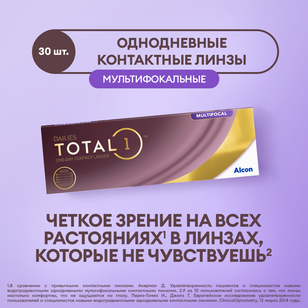 Dailies Total 1 Multifocal (30 линз) (+0.25/Medium/8.5)
