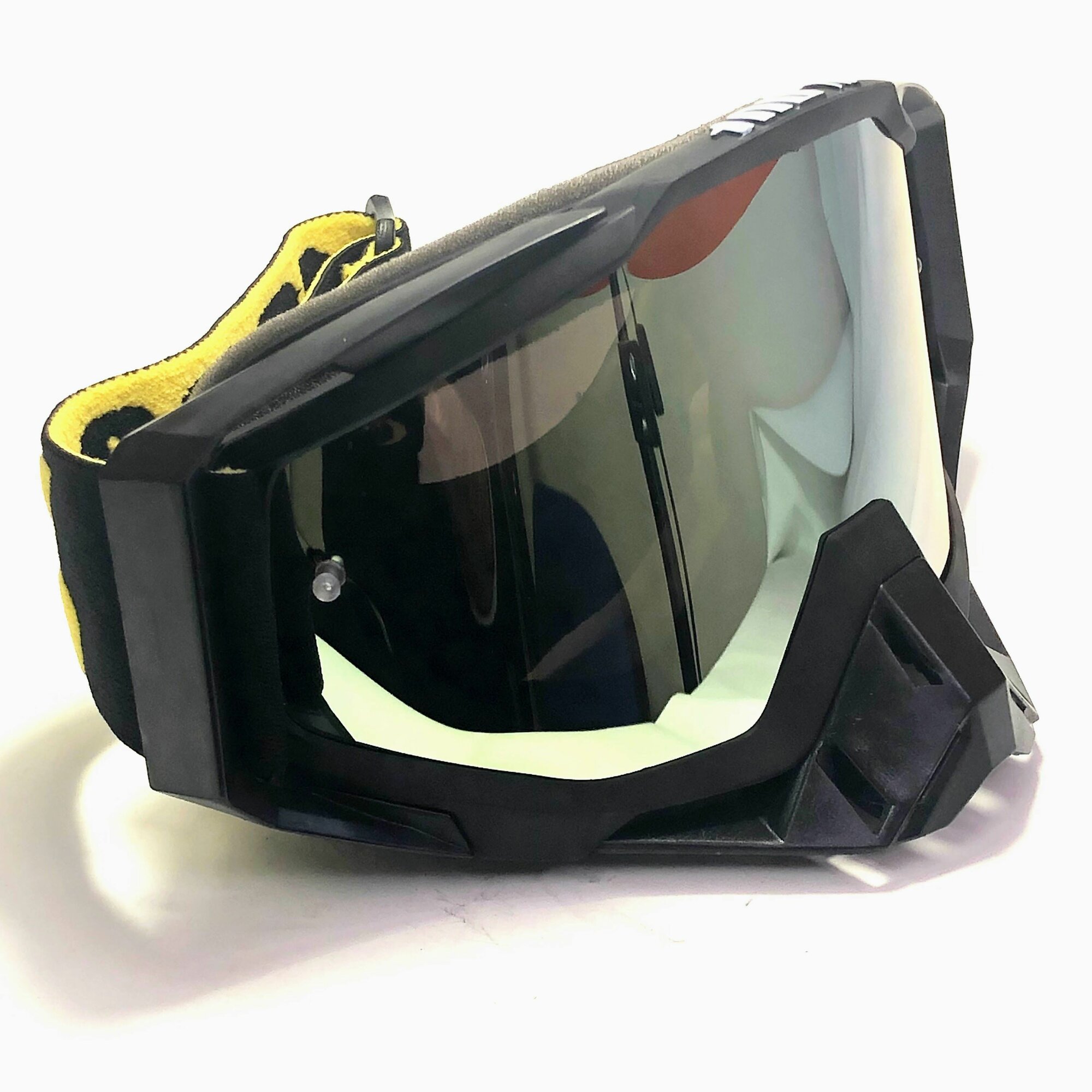 Очки STO оправа черная, линза зеркальная-желтая