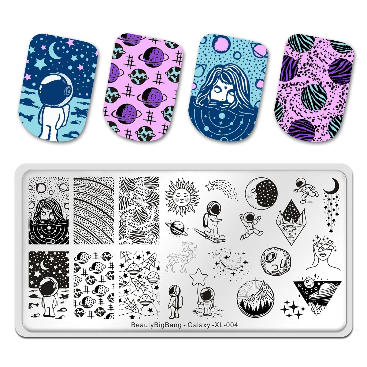 Пластина для стемпинга ногтей BeautyBigBang Galaxy XL-004, Цвет: 703556409623