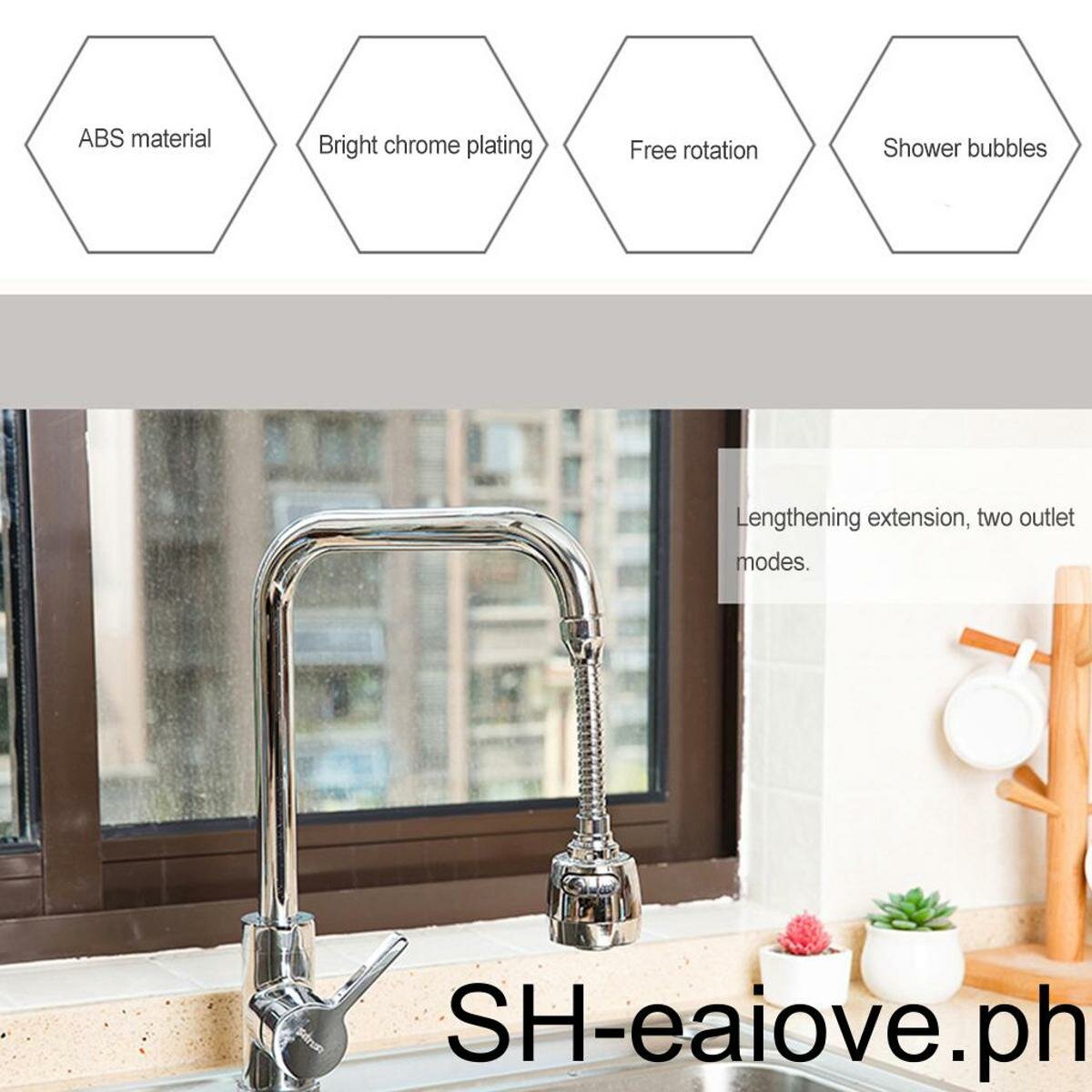 [eai]Поворотный выдвижной смеситель для раковины, удлинитель, брызгозащищенный смеситель для раковины, удлинитель, распылитель, водосберегающая насадка для ванной комнаты