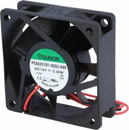 Вентилятор SUNON PE60201B1-000U-A99 Вентилятор: DC осевой 12ВDC 60x60x20мм 46,72м3/ч 39дБА 26AWG 1шт