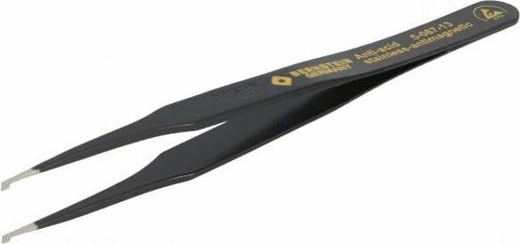 Пинцет BERNSTEIN 5-067-13 немагнитный Концы губок плоские Дл. пинцета 120мм SMD 1 шт