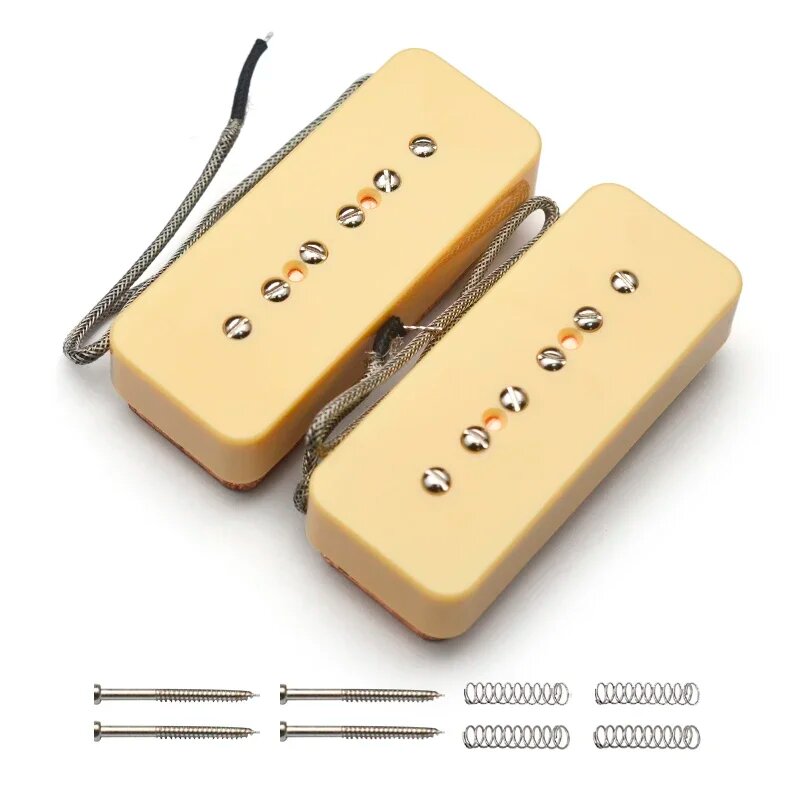 GETMUSIC P90 Style Humbucker Звукосниматель Черный Бежевый, 1Set Yellow