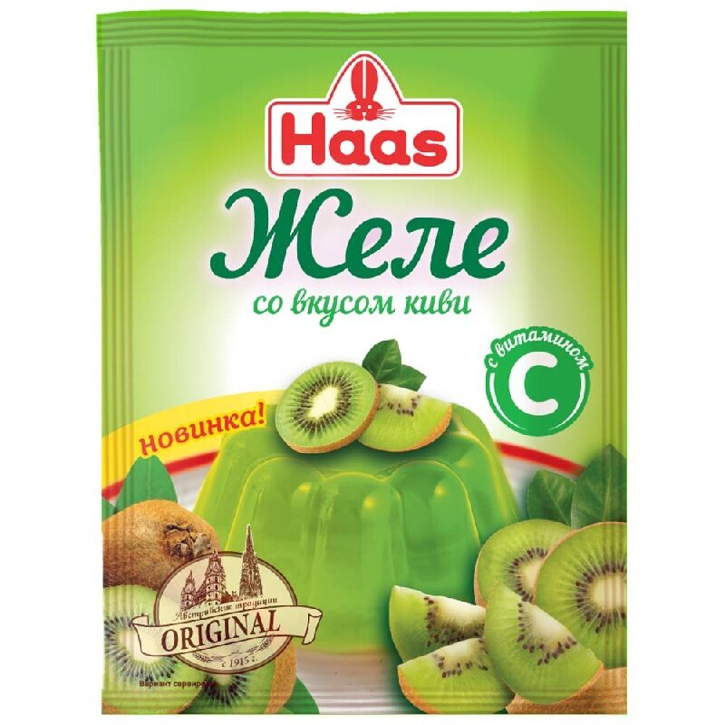 Желе HAAS десертное Киви с витамином С 50г