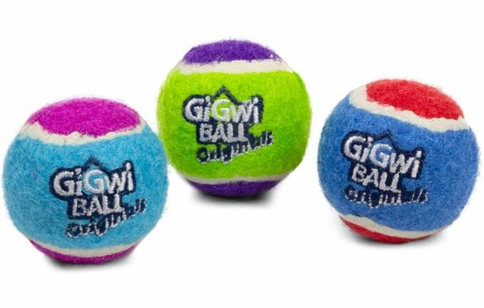GIGWI Игрушка для собак Три мяча с пищалкой 4см, серия GiGwi BALL Originals (75340)