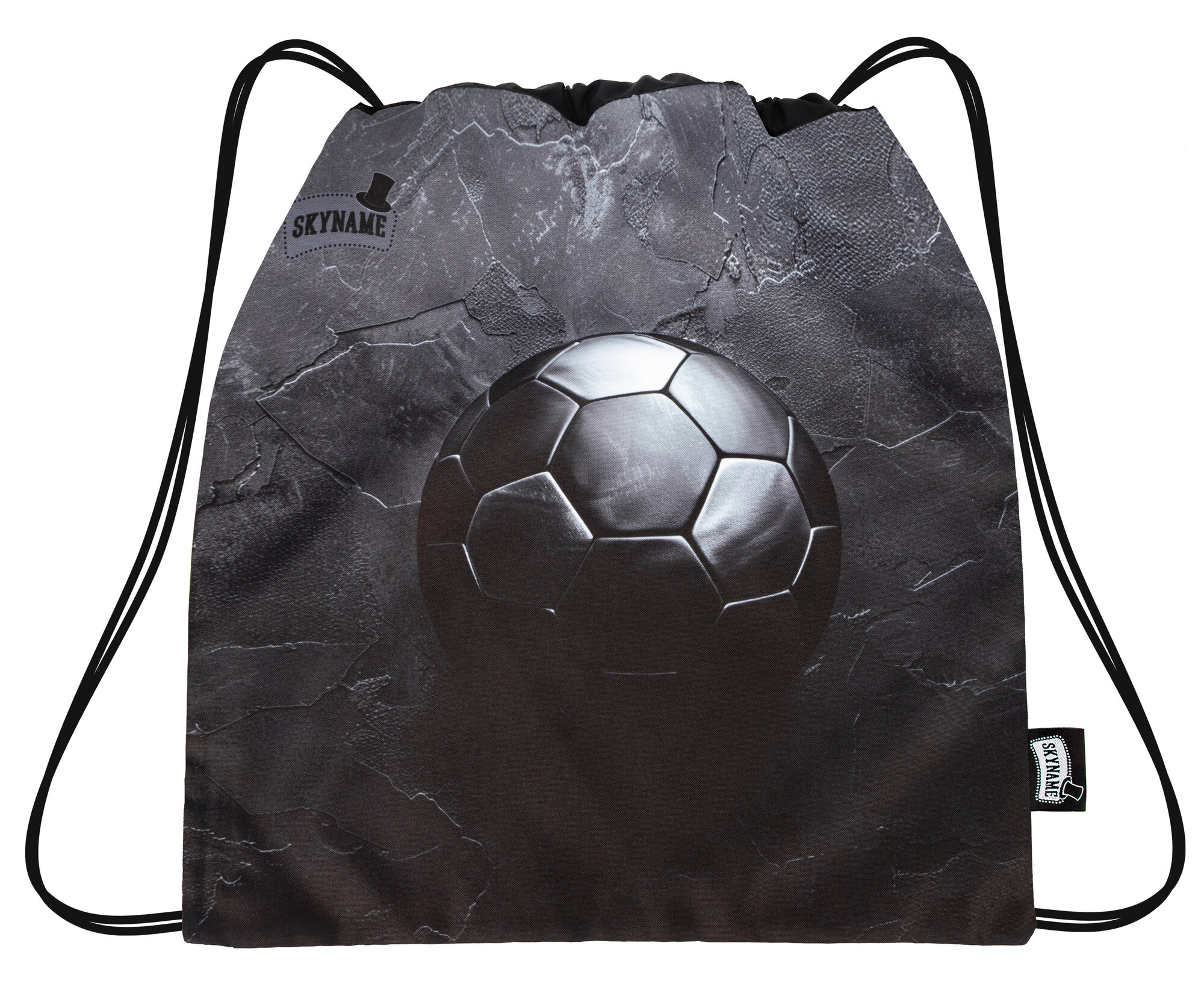 Мешок для обуви школьный для мальчика увеличенного размера 45 х 40 см с лямками из шнурков