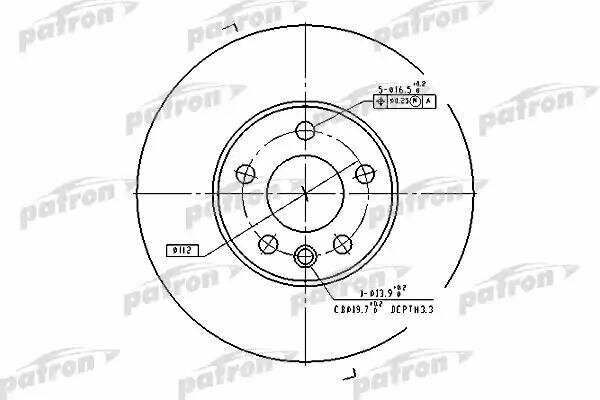 Диск тормозной передн FORD GALAXY 95 , SEAT ALHAMBRA 96 , VW SHARAN 95 , TRANSPORTER IV c бортовой платформой 96 03, PATRON PBD4323
