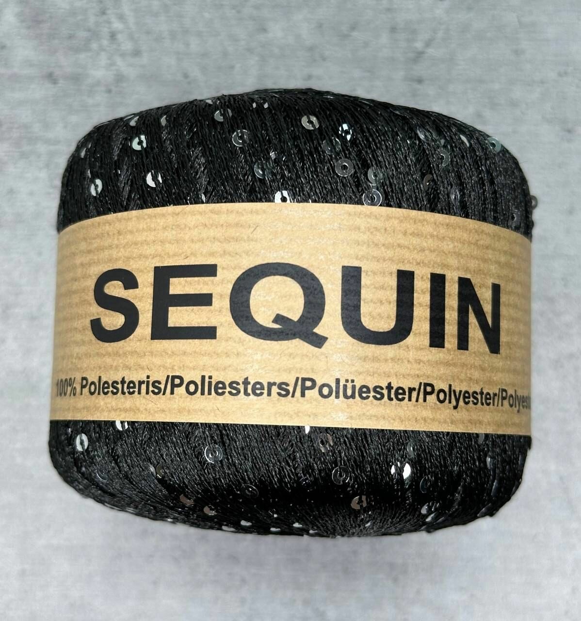 Пряжа для вязания с пайетками