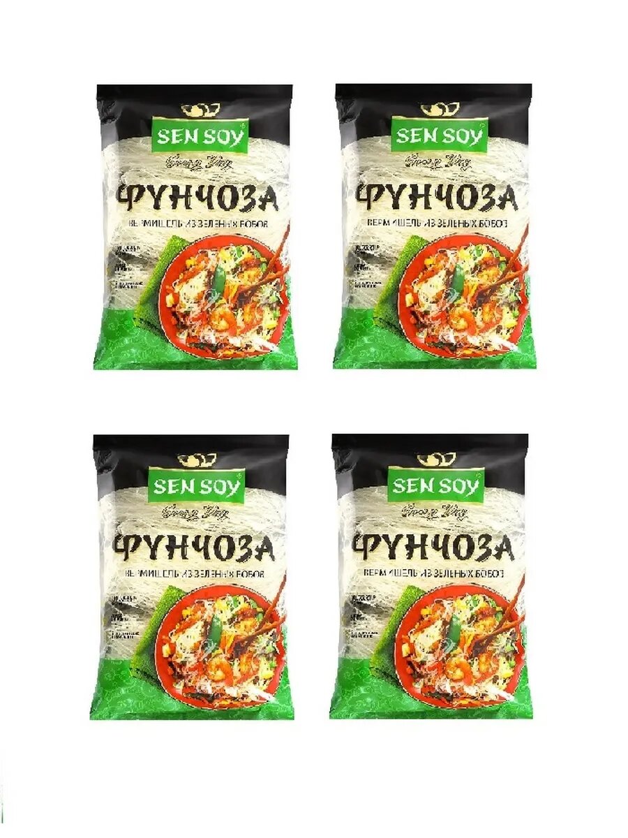Вермишель Sen Soy Фунчоза, 150 гр, 4 шт