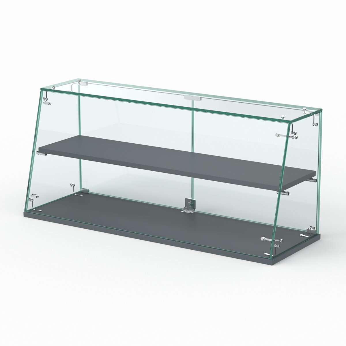 Витрина "сладость" №12К-П для выпечки настольная пдсп, Темно-Серый