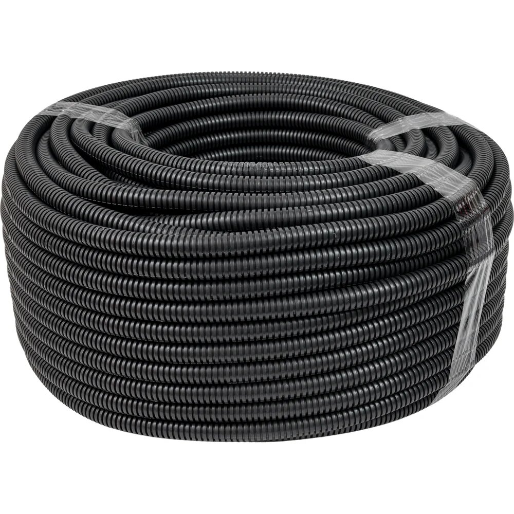 Gigant Труба гофрированная ПВХ легкая черная D20 100м 10120-100BL-GI