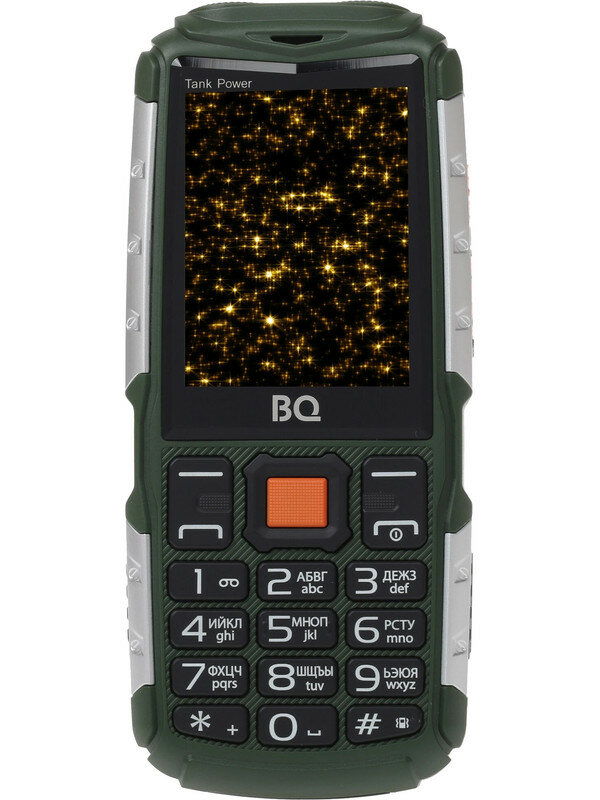 Мобильный телефон BQ 2430 Tank Power Green+Silver, зеленый/серебристый