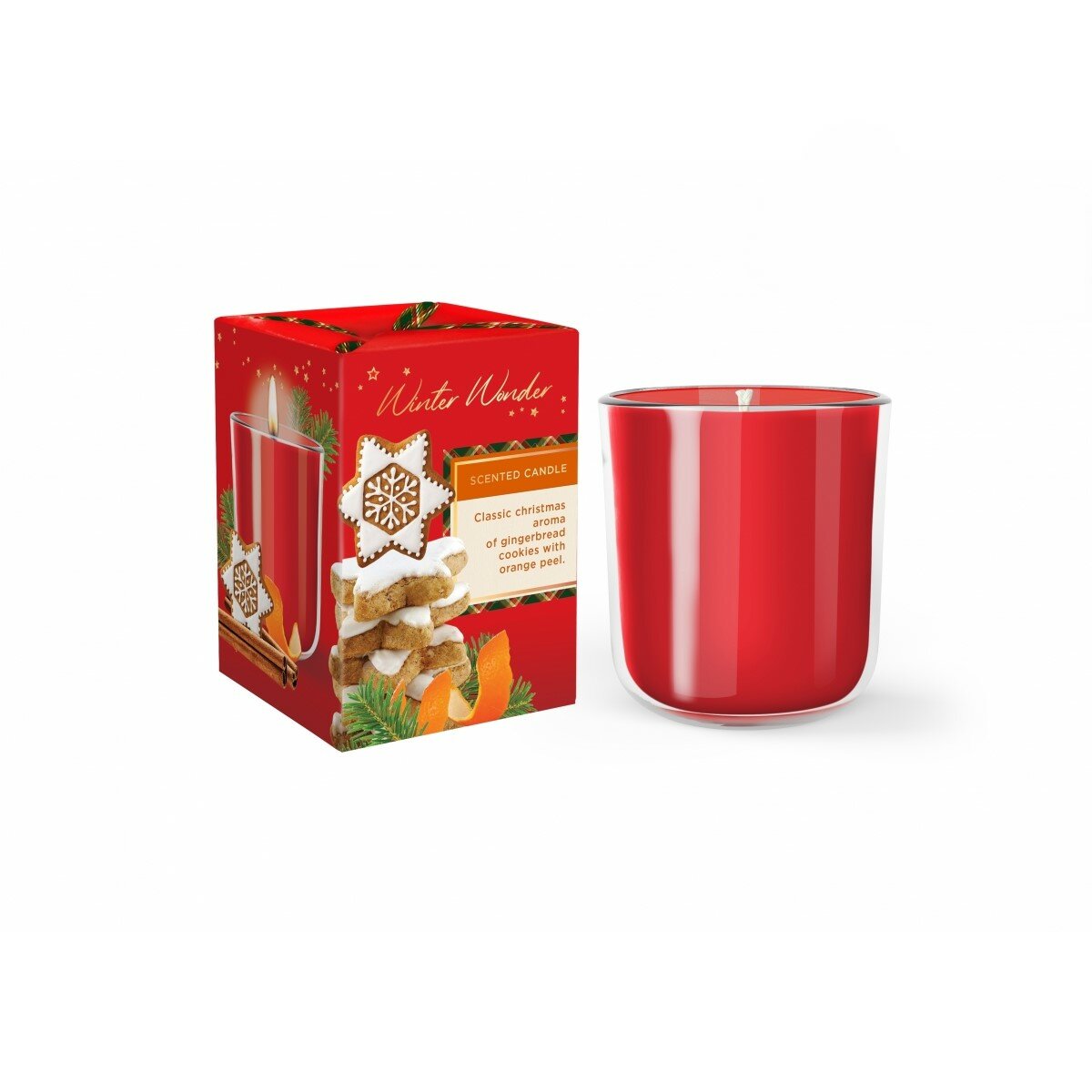 BARTEK Арома-свеча "Winter wonder" COOKIES WITH ORANGE 150g