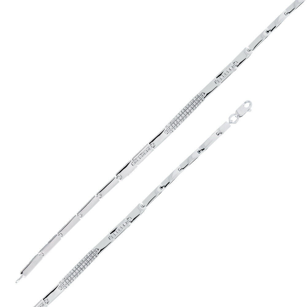 Браслет, белое золото, 585 проба, бриллиант