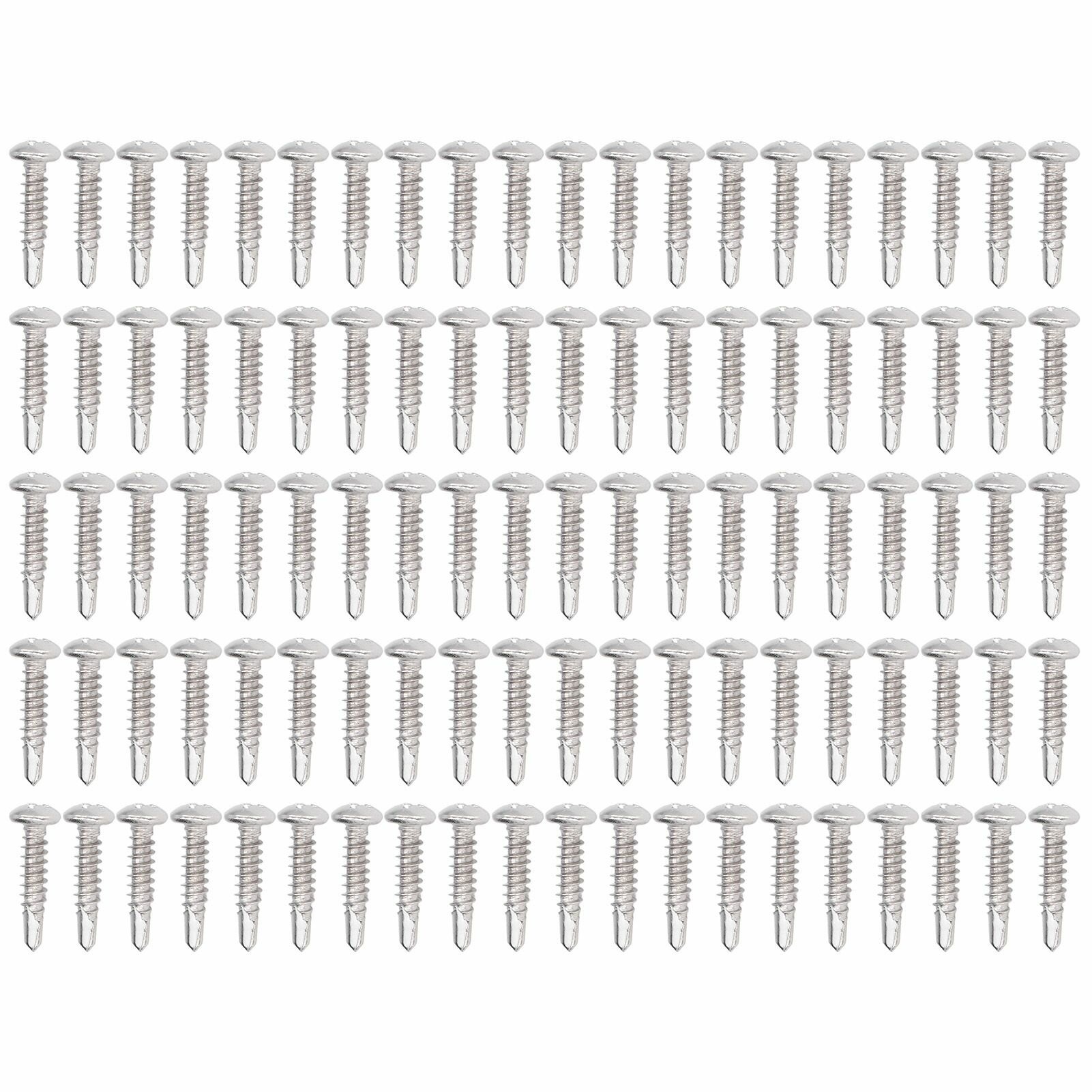 100 шт. Самосверлящий винт из нержавеющей стали с круглой головкой M4.2x19, набор аксессуаров для крепления