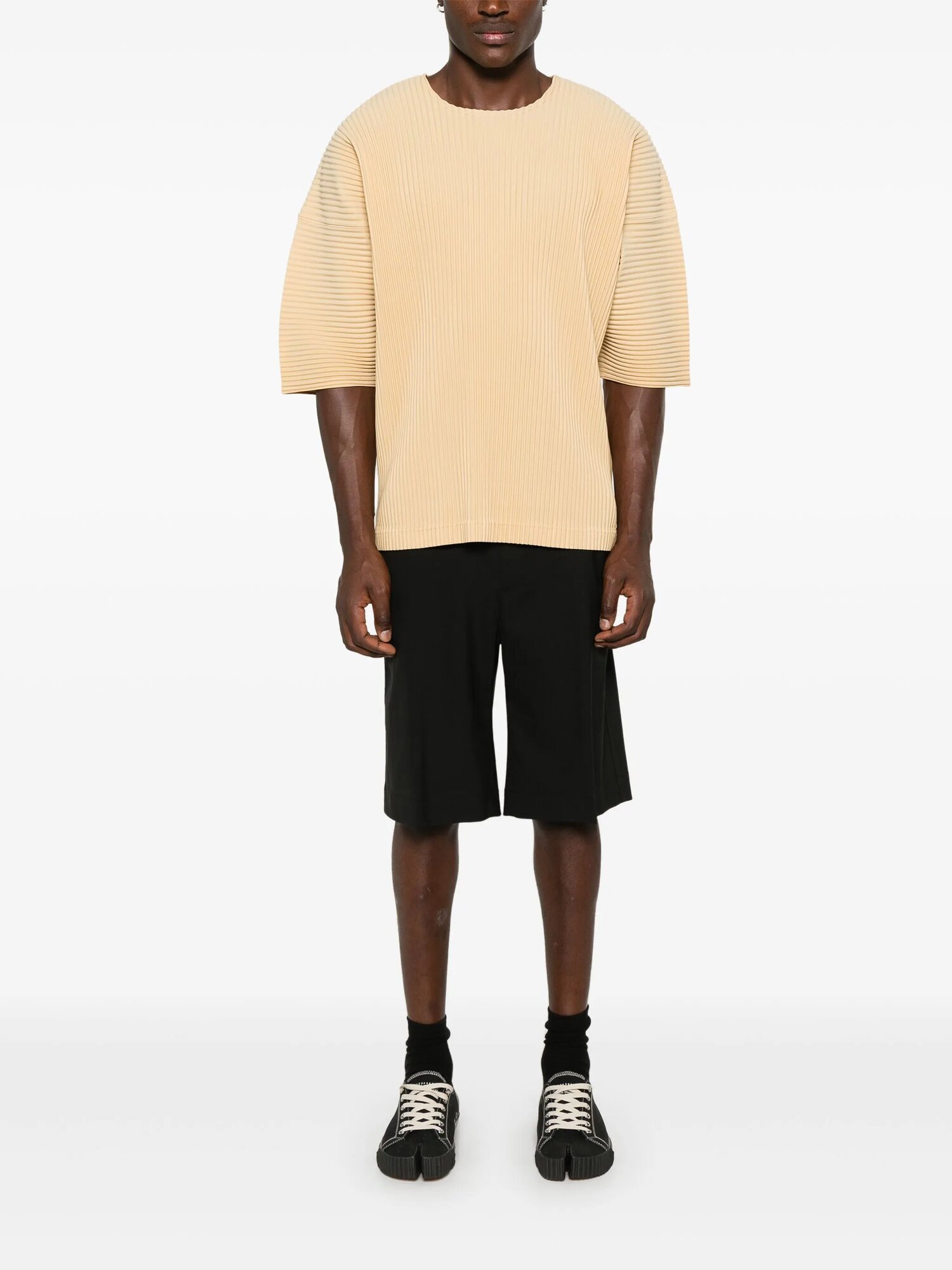 Футболка HOMME PLISSE ISSEY MIYAKE MC July, размер 4, коричневый — фото 1