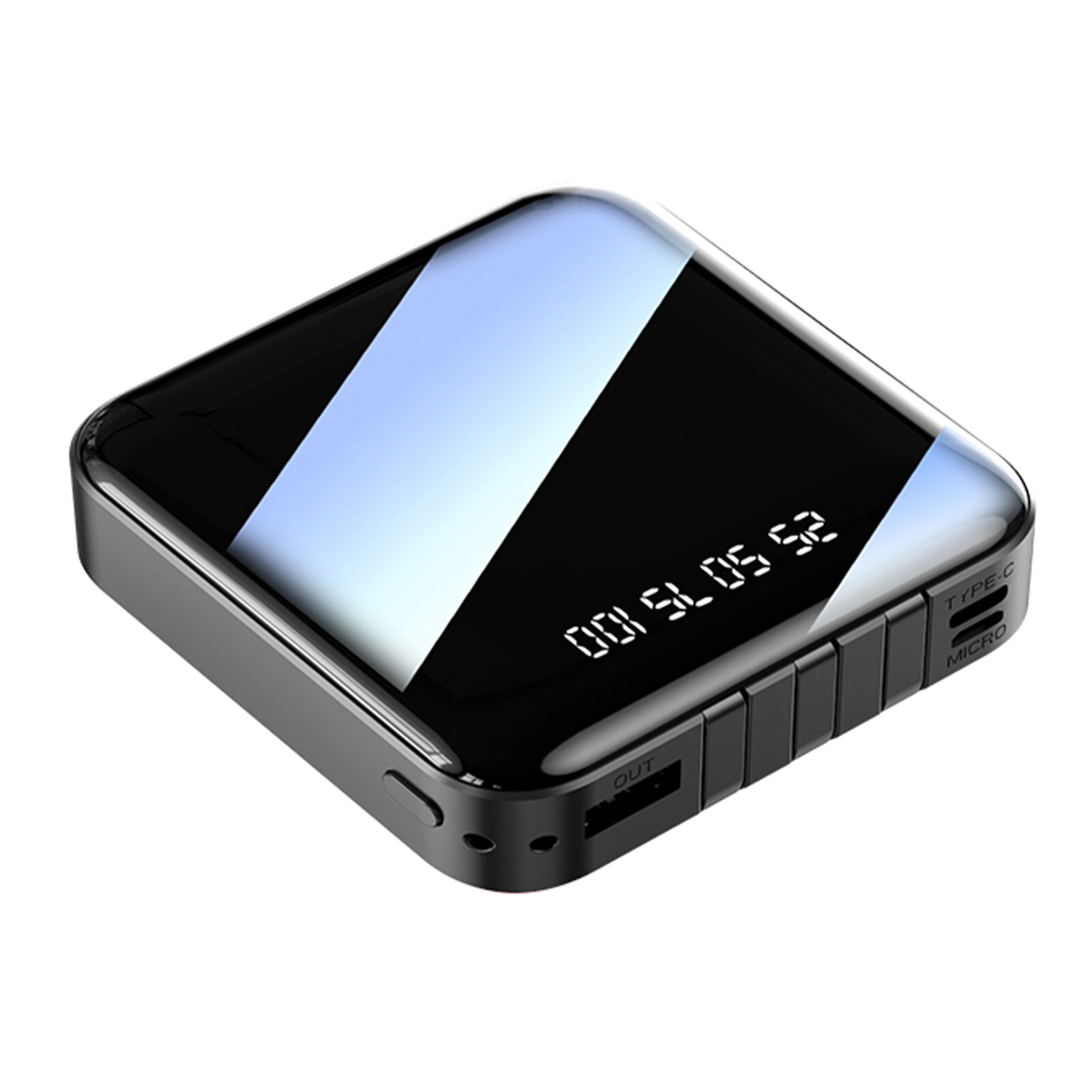 Power Bank 10000mAh с кабелем Type-C Micro USB, LED индикацией заряда, цвет опционально Red/black, батарея 5V10000mah, выход и вход 5V2A, время зарядки 4-5 часов, время использования 3-5 раз, размер 80*80*23mm, упаковка в подарочной коробке