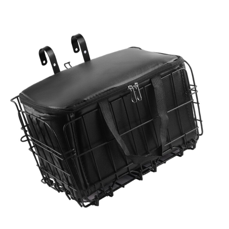 Горный Велосипед Складная Подвесная Корзина Металлический Передний Руль Велосипедная Корзина Передняя и Задняя Подвесная Толстая Боковая Корзина Для Прицепа