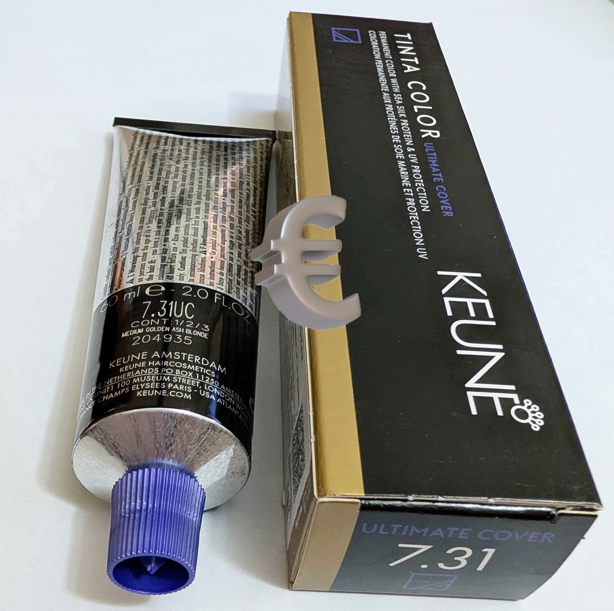 Keune Tinta Color Краска Тинта 7.31 UC ULTIMATE COVER Средний блондин золотисто-пепельный плюс Краска для волос 60 мл