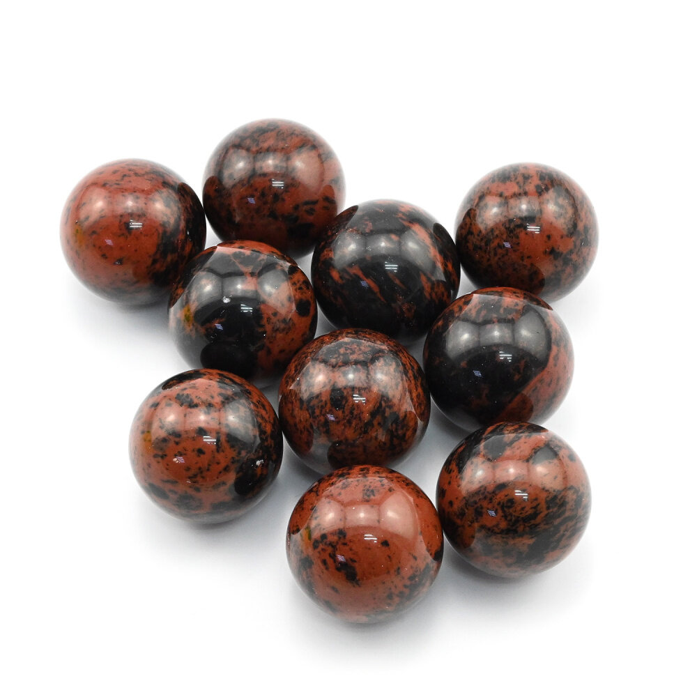 Шар из обсидиана коричневого, диаметр 25мм .