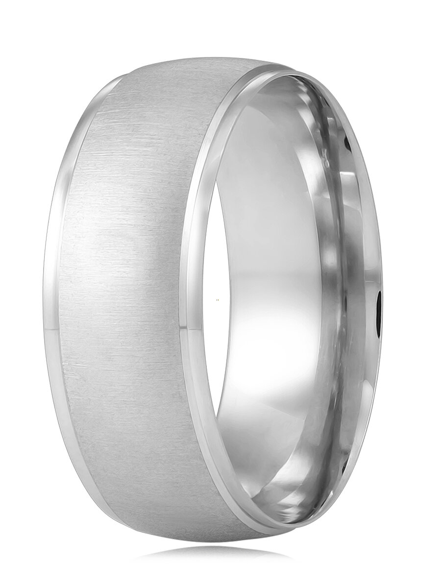 Кольцо обручальное, широкое, серебро, 925 проба, родирование