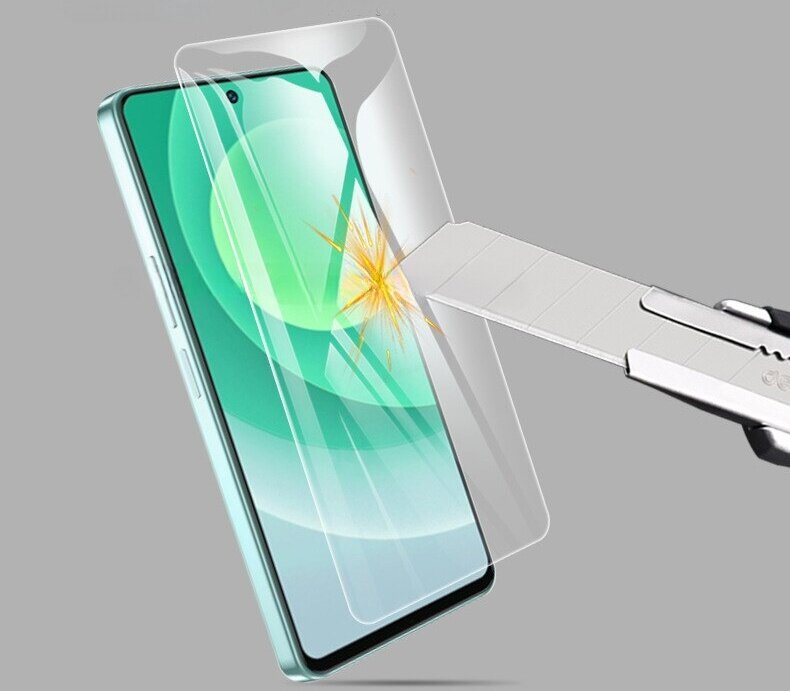 Защитное противоударное стекло MyPads для телефона Tecno Camon 20 / 20 Pro / 20 Pro 5G (только на плоскую поверхность экрана, не закрывает края экр.