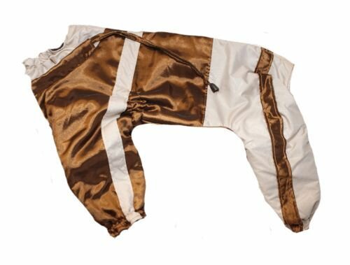 Тёплый комбинезон, с подкладкой флис, для мопса суки, цвет коричнево-бежевый