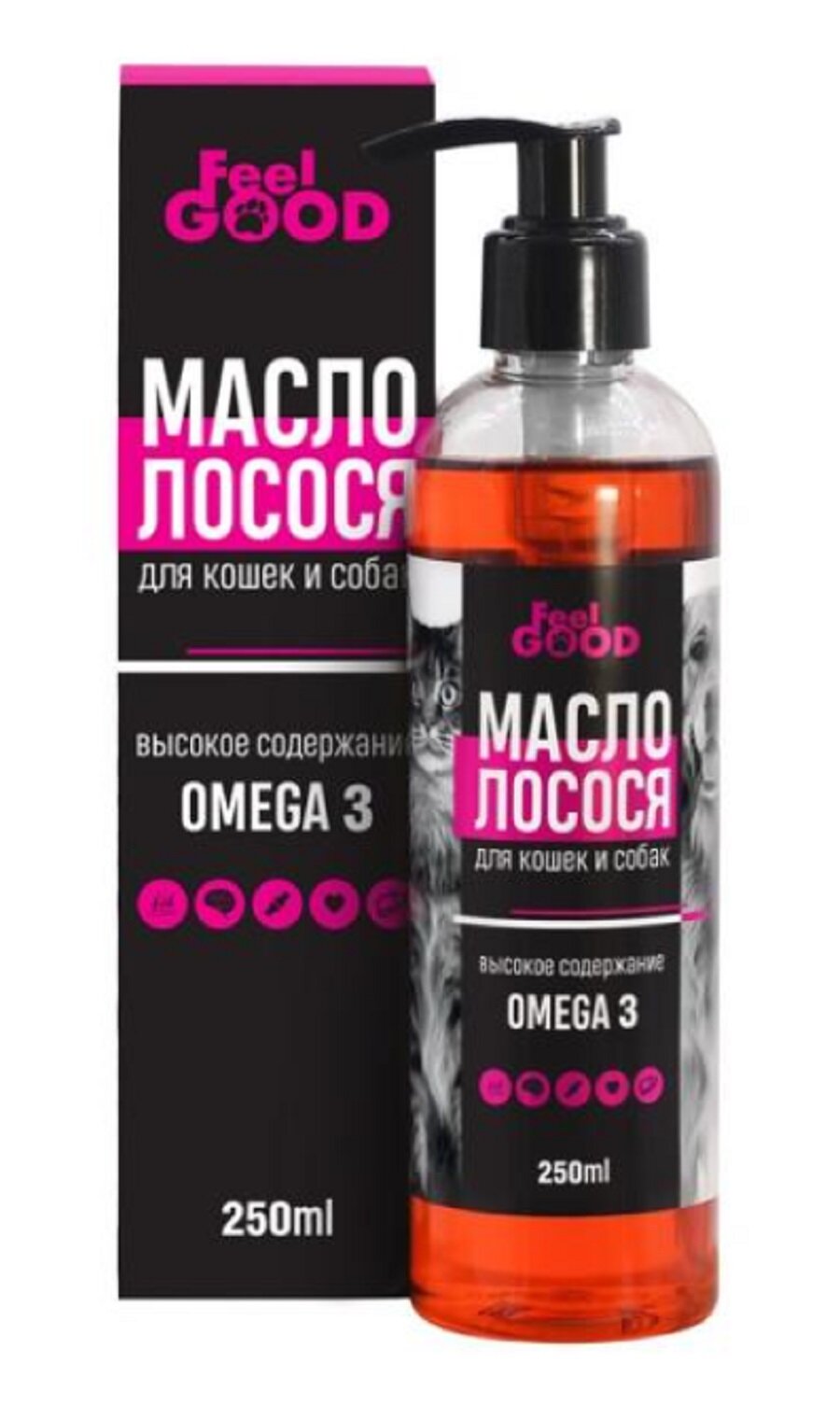 FeelGOOD Масло лососевое Омега 3, флакон 250 мл