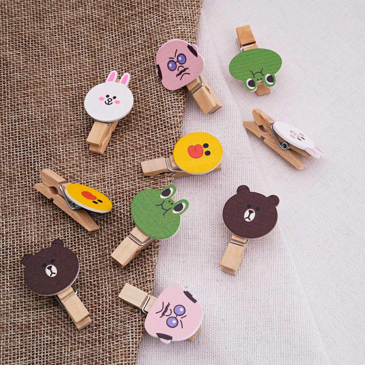 Прищепки декоративные деревянные 'Зверюшки №1', 3,5 см, 10 шт, Айрис