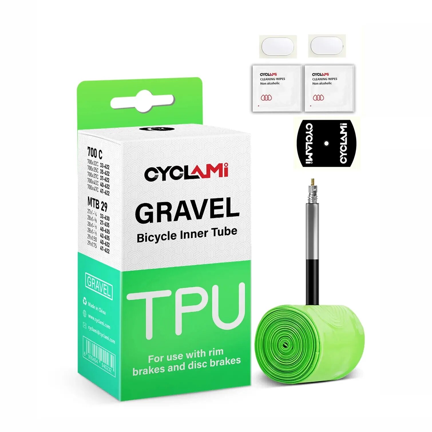 CYCLAMI Камера велосипедная Gravel TPU, 65 мм