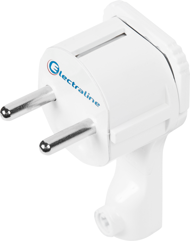 Вилка с заземлением за шкаф, цвет белый