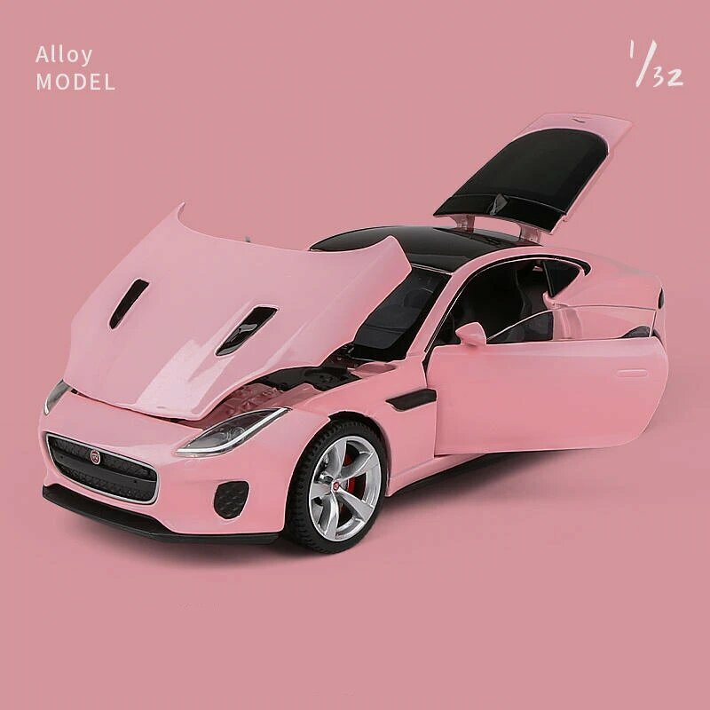 ДуБиБиБи 1:32 Jaguar F-TYPE Coupe игрушечная машина Розовый, Pink