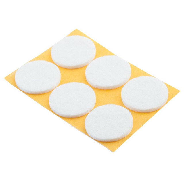 Подкладка фетровая круглая 15 мм белая, набор 12 шт для рукоделия и декоративных изделий