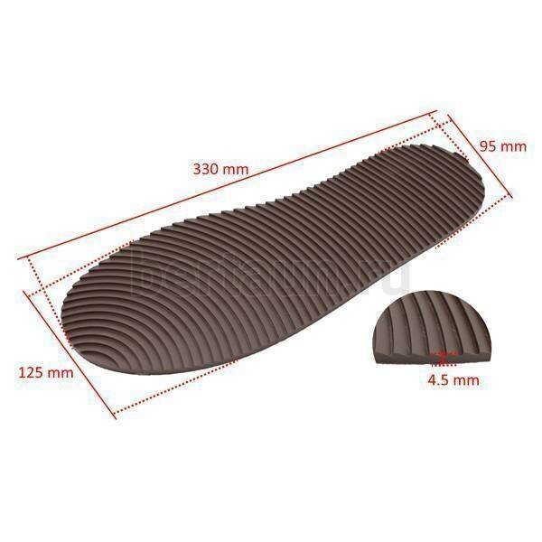 Подошва для обуви PAN, 33 x 12,5 см, коричневая, материал ТЭП